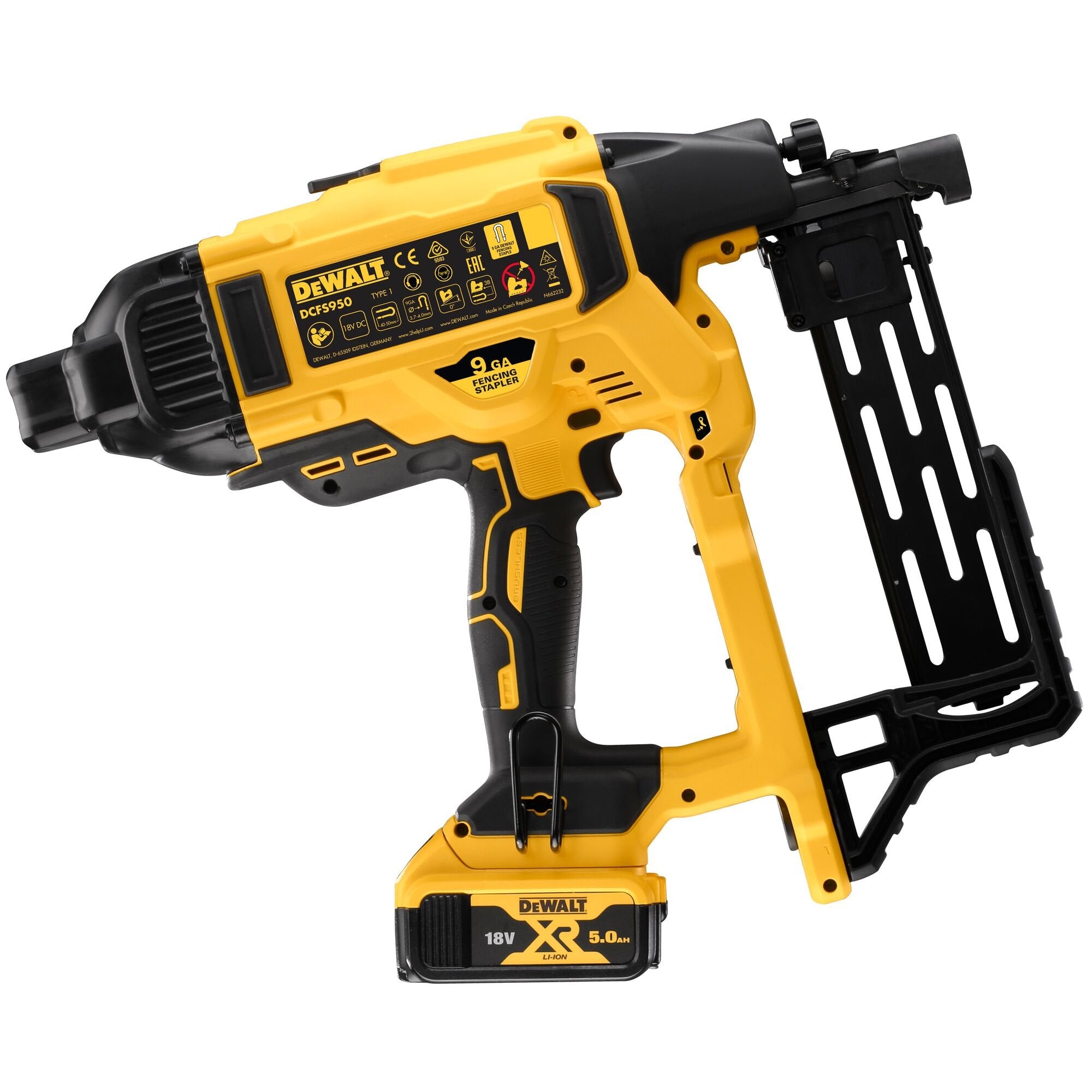 DEWALT DCFS950P2 Cordless Fencing Stapler 40mm 50mm